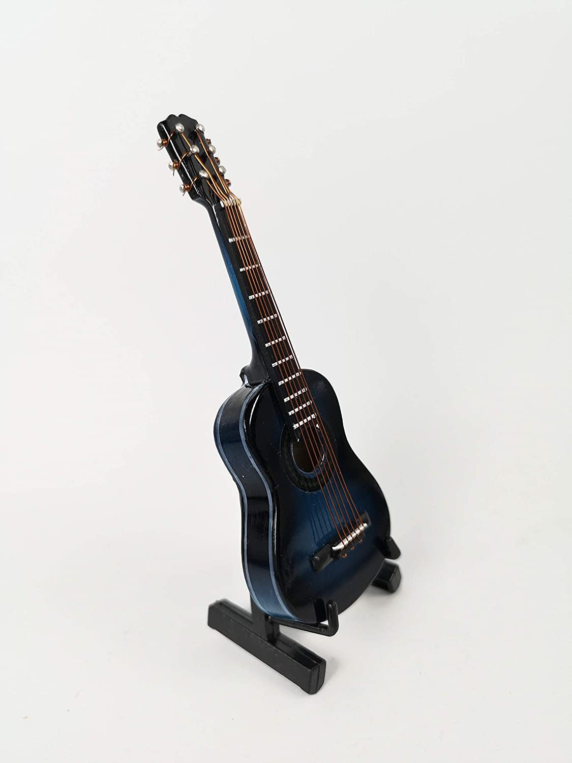 ALANO Blue Miniature Guitar Model Musical Instrument Ornaments Guitar Ornament Home Decoration (G-N-10)