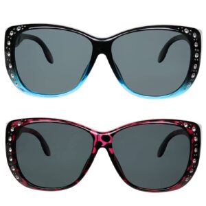 Sunglasses that Fit Over Glasses for Women UV Protection Polarized and Night Vision Fitover Eyeglasses