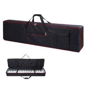 monkeysell 88 key keyboard case, keyboard gig bag with 2-pocket keyboard bag,600d durable oxford inside padded full coverage dust for protect digital piano covers 88 keys 53.5"x13" x 6.7"…