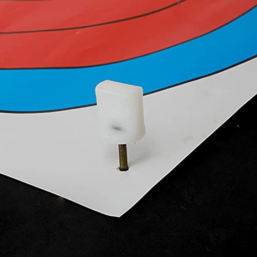 20Pack Archery Target Pins Manganese Steel Target Face Pins 2.5inch Target Nails for Holding Target Face/Paper on Foam Straw Targets (White)