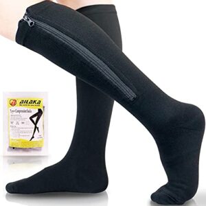 ailaka medical 15-20 mmhg zipper compression socks women men