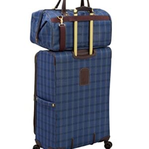 London Fog Londong Fog Brentwood II Wide Mouth Duffle, Blue, Carry-On 20-Inch