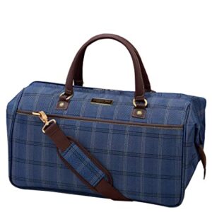 London Fog Londong Fog Brentwood II Wide Mouth Duffle, Blue, Carry-On 20-Inch