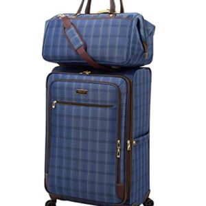 London Fog Londong Fog Brentwood II Wide Mouth Duffle, Blue, Carry-On 20-Inch