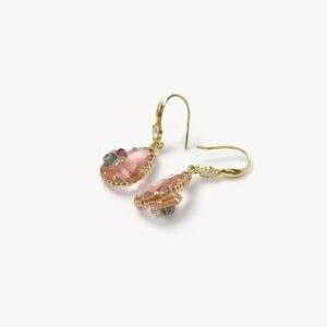 JA.S.JR Crystal Teardrop Earrings Gold Dangle Earrings for Women