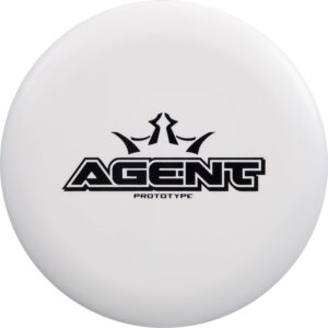 dynamic discs classic agent disc golf putter | protoype | special edition limited run slightly overstable beadless frisbee (white)