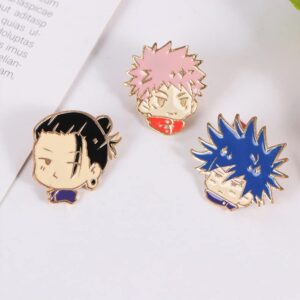 Jujutsu Kaisen Pins 8pcs, Anime Jujutsu Kaisen Figure Brooch Cosplay Pin Gift for Fans