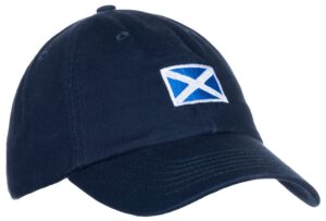 ann arbor t-shirt co. scottish flag hat - country of scotland pride, scots low profile baseball dad hat for men women - (navy blue)