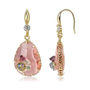 ja.s.jr crystal teardrop earrings gold dangle earrings for women