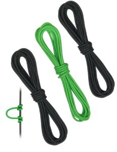 three archers archery d loop rope for compound bow d ring buckle release nocking loop material（pack 3） bowstring serving thread d loop buckle (black+green)