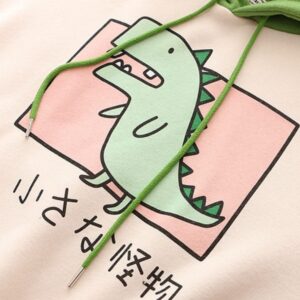 YUUOKPO Dinosaur Hoodie Kawaii Pullover Cute Hooded Sweatshirt For Teengirls Womens Blue Large