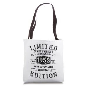 birthday year 1953 limited edition gift used grunge vintage tote bag