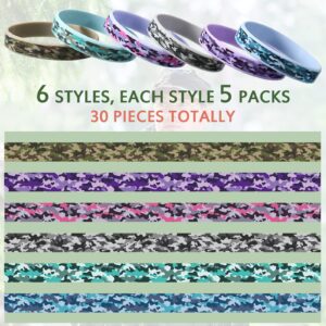 30 Packs Army Party Favors Camouflage Army Silicone Bracelets Camouflage Assorted Wristband Army Rubber Bracelets Army Party Decorations for Men Kids Women Army Birthday Party Supplies…