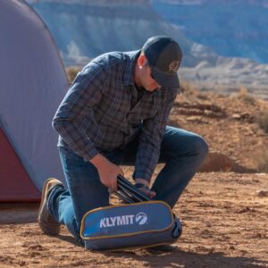 Klymit Ridgeline Camping Chair for Adults, Folding Chair for Outside, Blue