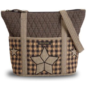 bella taylor stride tote | medium cotton handbag for women | farmhouse star