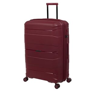 it luggage momentous 30" hardside checked 8 wheel expandable spinner, german red