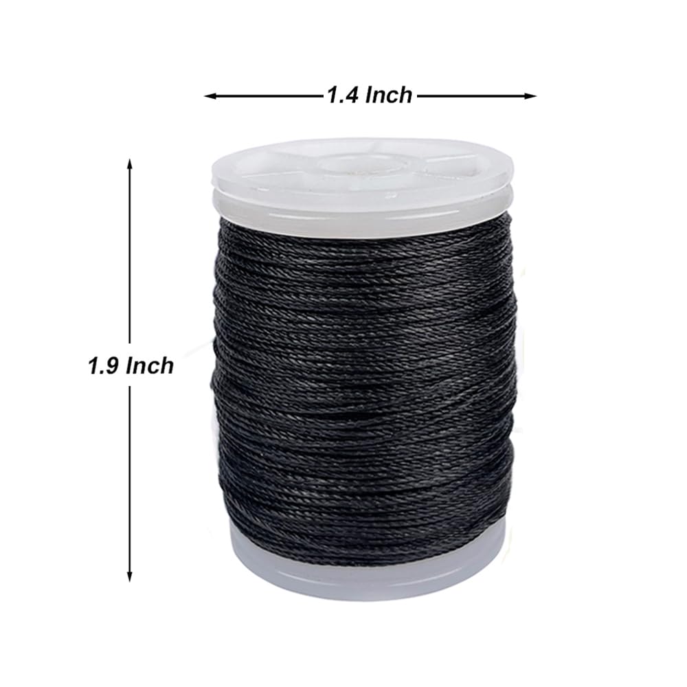 - QI HUO JU - Bowstring Serving Thread String Serving Jig 131 yard/120m Archery Bow String Serving Tool 3-Strands String Thread for Tying Peep Sight Nock Accessories (Black)