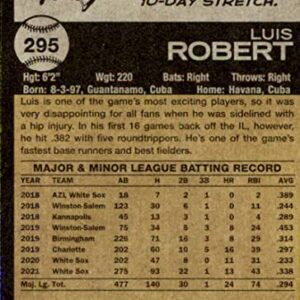 2022 Topps Heritage Baseball #295 Luis Robert Chicago White Sox Official MLB Trading Card (Stock Photo shown, card is straight from pack and Box in Raw, Near Mint or better condition)