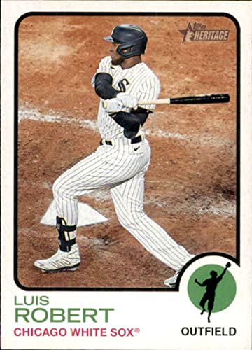 2022 Topps Heritage Baseball #295 Luis Robert Chicago White Sox Official MLB Trading Card (Stock Photo shown, card is straight from pack and Box in Raw, Near Mint or better condition)