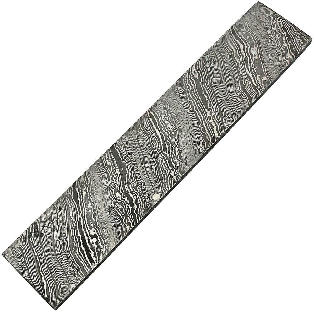 Damascus Twist Bar Billet Damascus Bar Pattern 25.5x5cm Damascus Bar Handmade Bush Crafts Damascus Knife Tools Making Bar 10" - 25.5cm Length