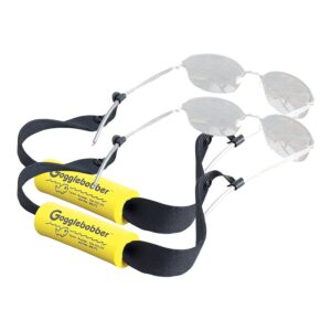 gogglebobber floating sunglass retainer 2-pack - durable elastic eyewear retainer ideal for fishing, swimming & boating - never lose your glasses in the water again with our floating eyeglass strap