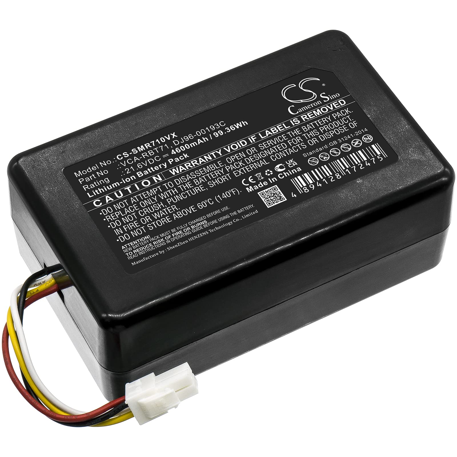 Derrlrmg 4600mAh Battery Compatible with Samsung DJ96-00193C, DJ96-00193E, DJ96-00202A, VCA-RBT71 PowerBot R7040, SR10M701PUW, SR10M702PUW, SR10M703PWG, SR1GM7020UG, SR20J9020U