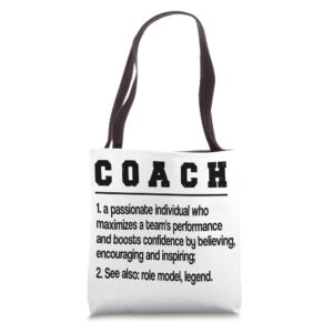 Coach Definition Coaching Coaches Tote Bag