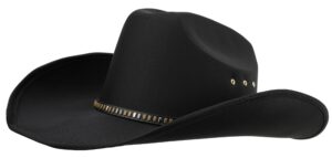 pro celia felt women cowgirl men western cowboy hat (black knit)