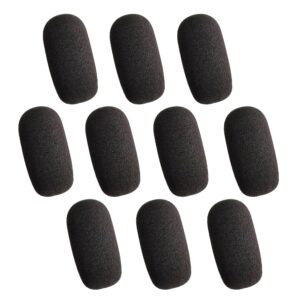 aksonmn 10 pack mini foam windscreen for headset microphone - high density mic covers for protection of lavalier microphones