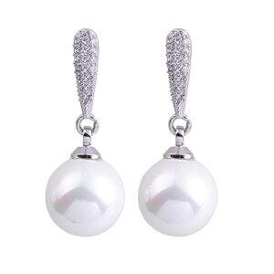 pearl drop clip on earrings for women not pierced clip on pearl earrings