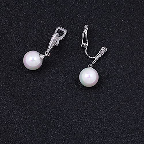 Pearl Drop Clip On Earrings for Women Not Pierced Clip On Pearl Earrings