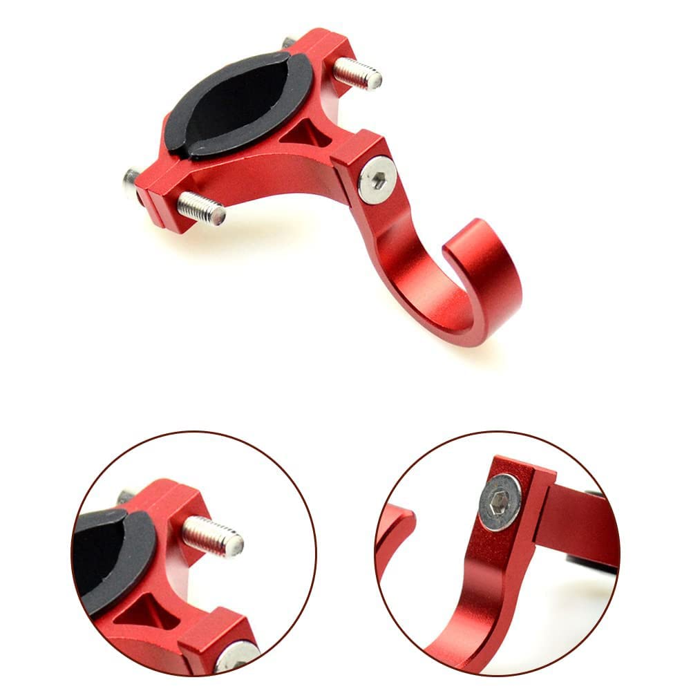 YBang Aluminum Alloy Hook, Metal Front Hook for Xiaomi Mi 3/1S/PRO 2 for Segway Ninebot Max G30 Series Electric Scooter, Universal Multifunctional Hook Scooter Bicycle Accessories (Red)