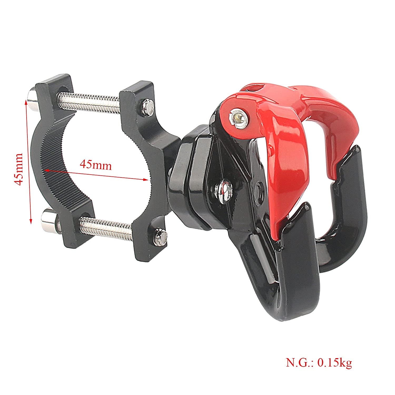 YBang Metal Hook Mount Kit for Xiaomi Mi 3 / 1S / M365 / Pro/Pro 2 / Essential Lite for Segway Ninebot MAX G30 Electric Scooter Double Front Hook Bracket Storage (Red)