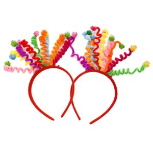 mnzyy 2 pcs funny colorful women girls headband women birthday girl sweet princess hair band hoop party decoration dress 2 piece set mnzyy 0