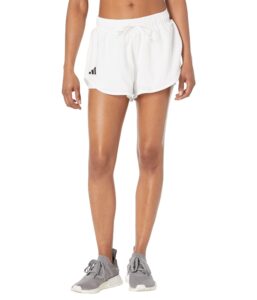 adidas women's club tennis shorts, white, large