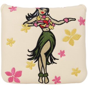 studio crafted hula girl hawaii honolulu golf square mallet putter cover magnetic closure