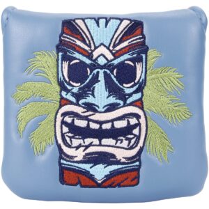 studio crafted hawaii tiki golf square mallet putter cover magnetic closure