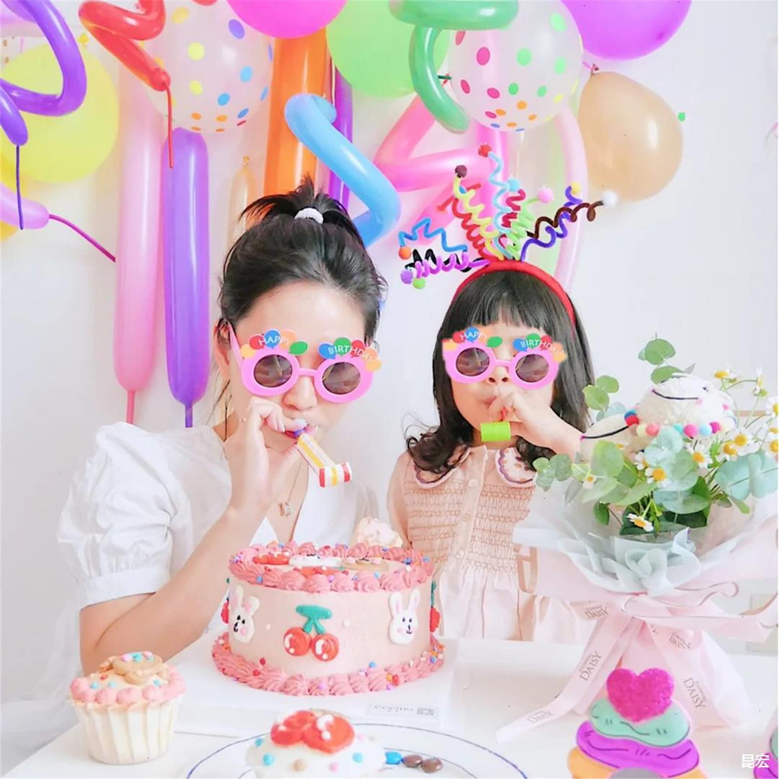 MNZYY 2 Pcs Funny Colorful Women Girls Headband Women Birthday Girl Sweet Princess Hair Band Hoop Party Decoration Dress 2 piece Set MNZYY 0