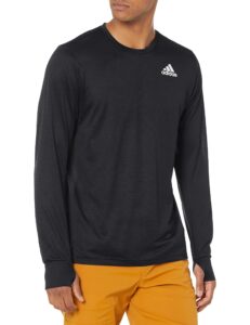 adidas men's own the run long-sleeve, black, xx-large