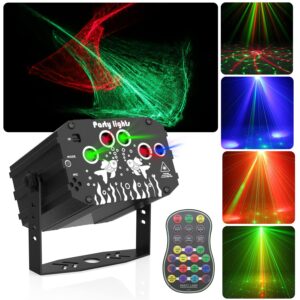 party lights dj disco stage light, besfan sound activated with remote control strobe laser light for birthday halloween decorations