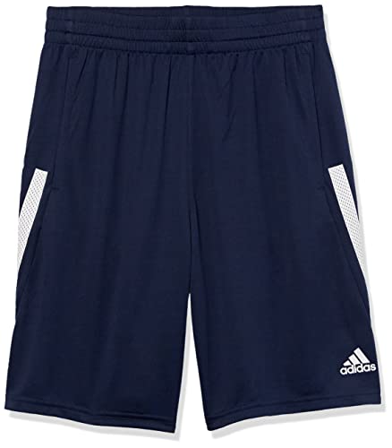 adidas Boys' Elastic Waistband 3S Short, Bold Navy, Large