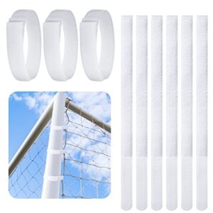 30 pcs goal net straps soccer attachment straps soccer goal trap white for holding soccer nets to the goal posts for boys kids soccer training 14 x 0.8 inch…