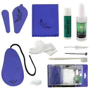 clarinet cleaning cleaner care maintenance kit - clarinet cleaning kit: key oil, cork grease, swab, cleaning cloth, thumb rest, mouthpiece brush, screwdriver...