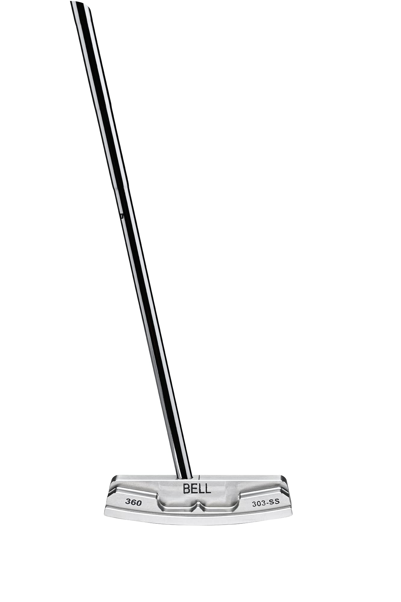 Bell N-360 No-Offset CNC Milled Upright Lie Toe Balance Golf Putter (79 Degree Lie) + Winn Dri-Tac Dark Gray Midsize Grip | Made in USA (Right, 37)