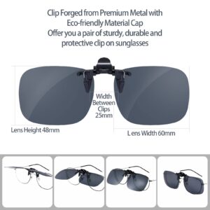 MVICRDU Clip on Sunglasses over Prescription Glasses for Men & Women Flip up Sunglasses Polarized UV Protection Lens CG1