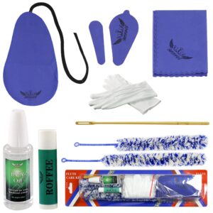 flute cleaning cleaner care maintenance kit,key oil,cork grease,swab,cleaning cloth,2pcs cleaning brush,cleaning rod