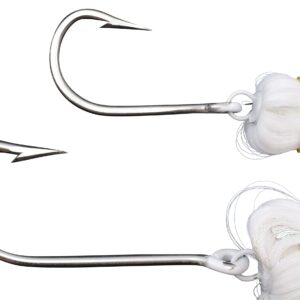 Last Cast Tackle White 6oz & 24oz Bucktail Tandem Parachute Trolling Rig #1050-W