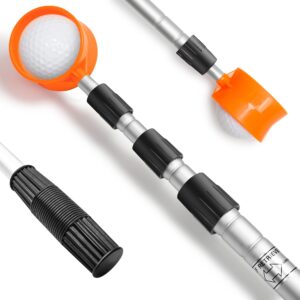 prowithlin golf ball retriever, 15ft aluminum alloy golf ball retriever telescopic golf accessories golf gift