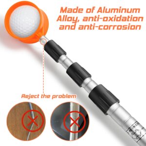 prowithlin Golf Ball Retriever, 15ft Aluminum Alloy Golf Ball Retriever Telescopic Golf Accessories Golf Gift