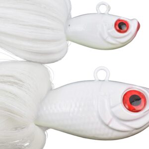 Last Cast Tackle White 6oz & 24oz Bucktail Tandem Parachute Trolling Rig #1050-W